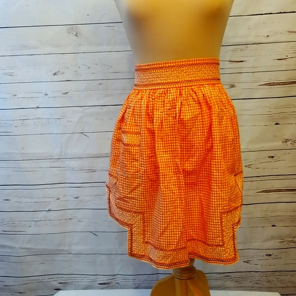 Handmade | Accessories | Handmade Apron Stair Step Trim One Pocket ...